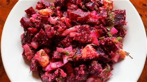 ჭარხალის სალათი Салат из свеклы с орехами Легко просто и вкусно Youtube