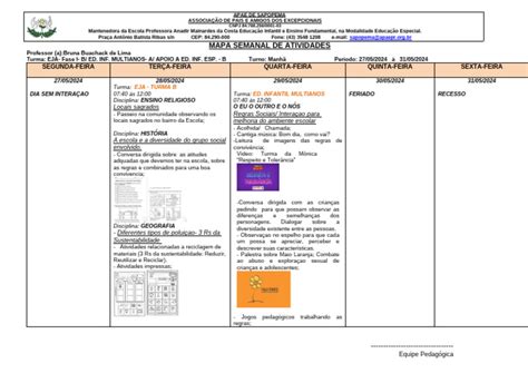 Mapa Semanal 27 05 A 29 05 Pdf