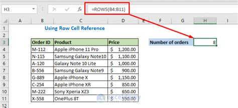 How To Use Rows Function In Excel With 7 Easy Examples