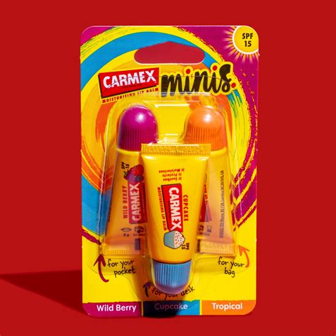 Carmex Minis Wild Berry Cupcake And Tropical