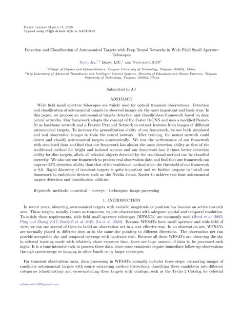 Pdf Detection And Classification Of Astronomical Targets With Deep Neural Networks In Wide