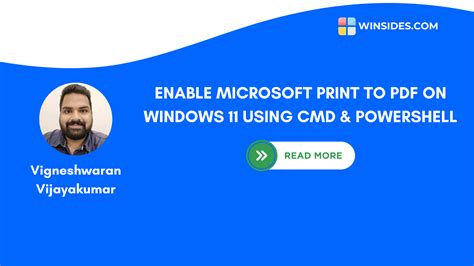 Enable Microsoft Print To PDF Using CMD PowerShell On Windows