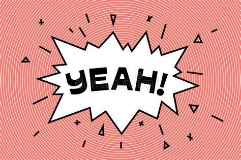 Yeah Word In Comic Speech Bubble Boom Stock Vector Illustration Of
