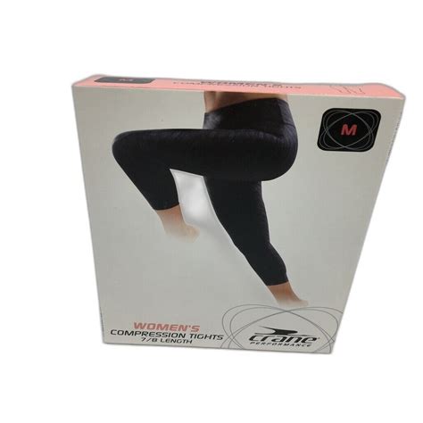 Crane Performance 78 Length Compression Tights Black Pattern Ladies S
