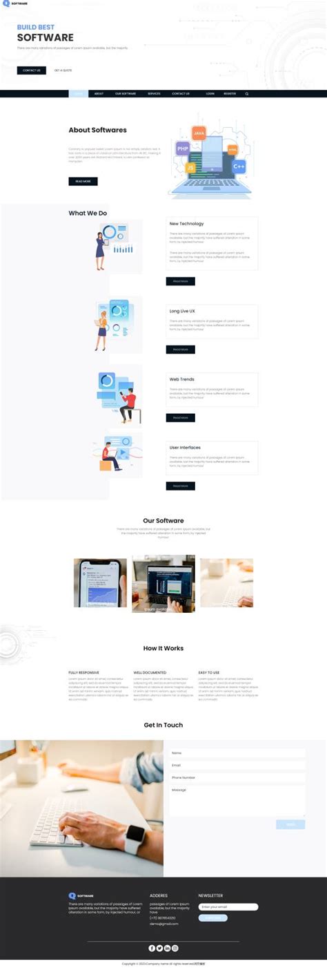 开发科技公司网站建设网页设计模板 17素材网