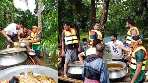 ত্রাণ নিয়ে বন্যাদুর্গতদের পাশে ছাত্রদল