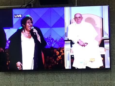 Lady Aretha Franklin Singing Amazing Grace For The Pope Aretha