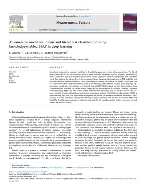 Pdf An Ensemble Model For Idioms And Literal Text Classification