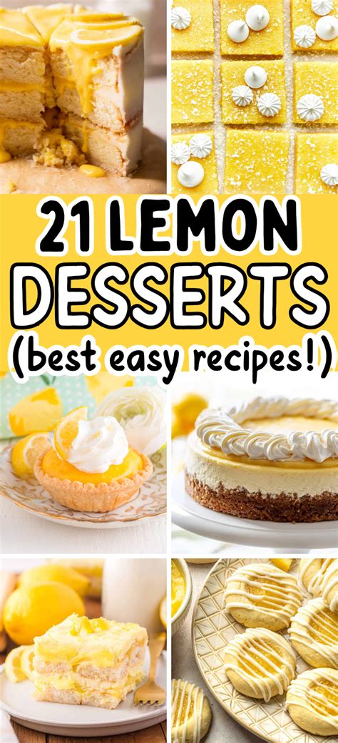 21 Best Lemon Desserts That Are Easy