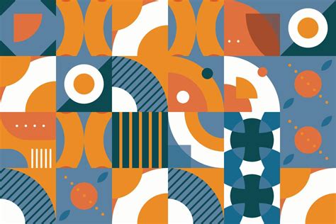 Trendy Modern Geometric Shapes Seamless Pattern It Consists Of A Polyhedron Such As A Circle