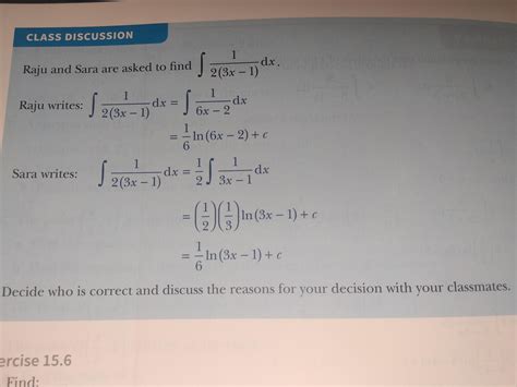 [igcse Add Maths Integration] Explanation Wanted Im Inclined To