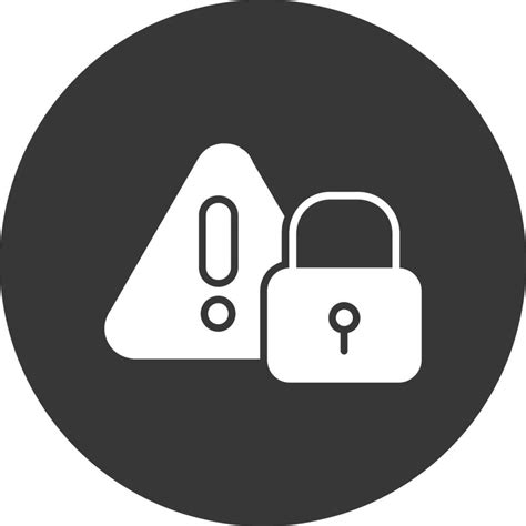 Warning Glyph Inverted Icon 43438930 Vector Art At Vecteezy