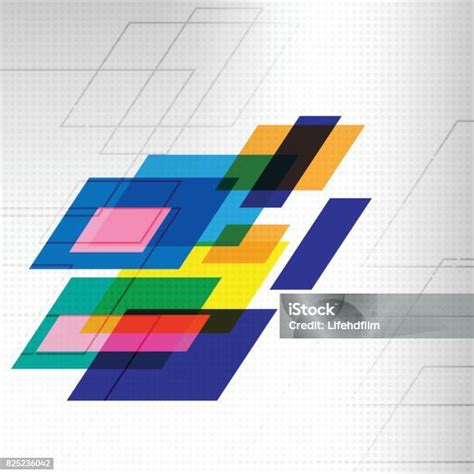 기하학적 다채로운 하이테크 모션 디자인 배경입니다 벡터 일러스트 레이 션 0명에 대한 스톡 벡터 아트 및 기타 이미지 0명 개념 개념과 주제 Istock