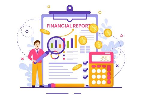 Illustration Du Rapport Financier Avec Des Graphiques Et Des Diagrammes