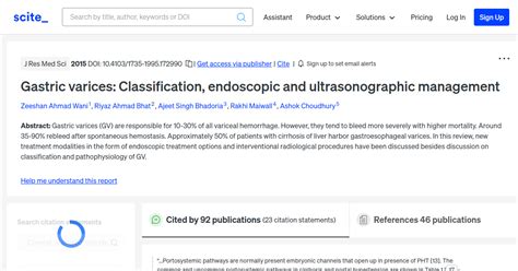 Gastric Varices Classification Endoscopic And Ultrasonographic Management [scite Report]