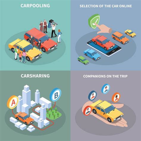 Carsharing Concept Icons Set Vector Illustration 2908648 Vector Art At Vecteezy