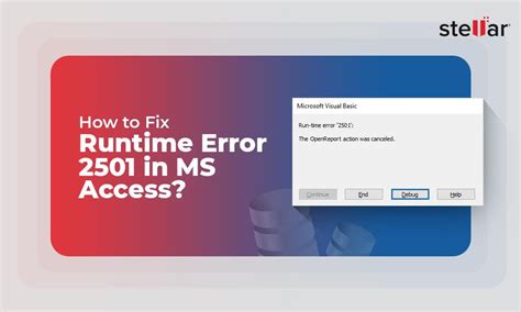 How To Fix Runtime Error 2501 In Ms Access Stellar Aanchal Kaushik