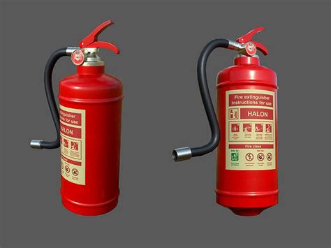 Fire Extinguisher Halon 3d Model