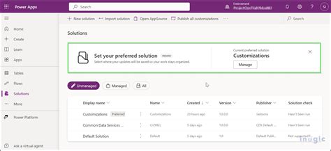 Set Your Preferred Solution In Power Apps For Enhanced Customization Microsoft Dynamics 365