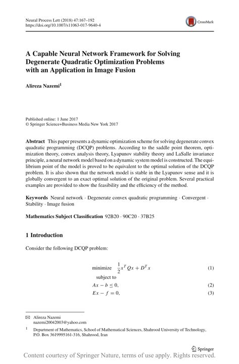 A Capable Neural Network Framework For Solving Degenerate Quadratic Optimization Problems With