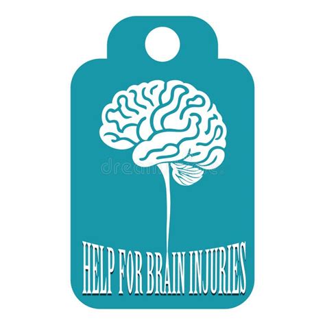 Label Help For Brain Injuries Stock Vector Illustration Of Cartoon