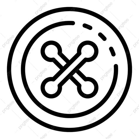 Sewing Buttons Clipart Vector Sewing Button Icon Outline Vector