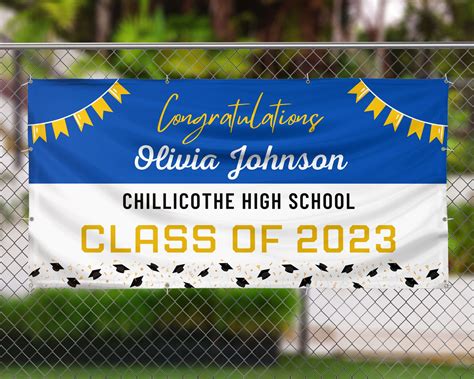 Personalized Graduation Banner Graduation T Graduation Party