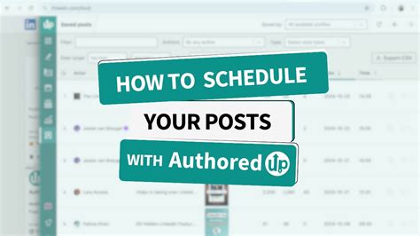 How To Schedule Posts In Authoredup Youtube