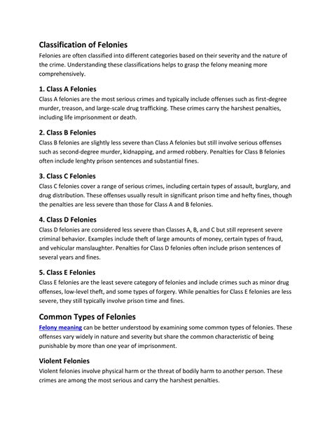 Felony Meaning Types Penalties And More Pdf