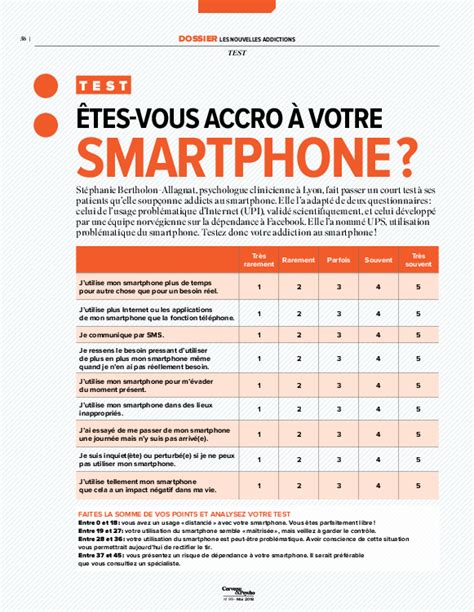 Test êtes Vous Accro à Votre Smartphone Pour La Science