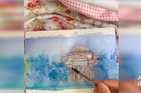 清华学生用画笔花式为母校庆生，神仙画技膜拜大佬 凤凰网视频 凤凰网