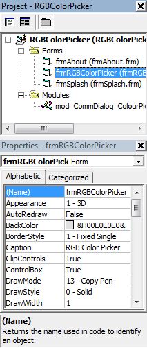 Microsoft Visual Basic 6 Vb6 Tutorial Rgb Color Picker