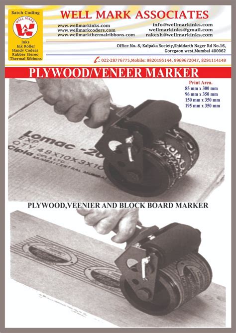 Plywood And Veneer Roller For Marking Stamping At ₹ 2100set Hand