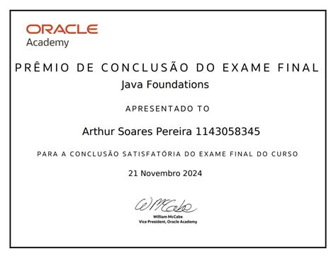 Durante Essa Semana Pude Finalizar Mais Uma Certificação Da Oracle A