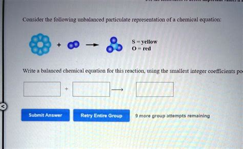 Solved Consider The Following Unbalanced Particulate Representation Of
