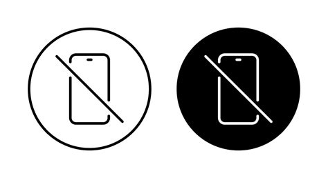 No Smartphone Turn Off Mobile Phone Icon Vector In Clipart Style 12911435 Vector Art At Vecteezy