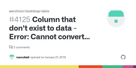Column That Dont Exist To Data Error Cannot Convert Undefined Or Null To Object · Issue