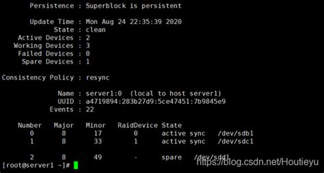 linux系统下创建raid1——详细步骤操作 linux创建raid1 需要包括热备盘 csdn博客