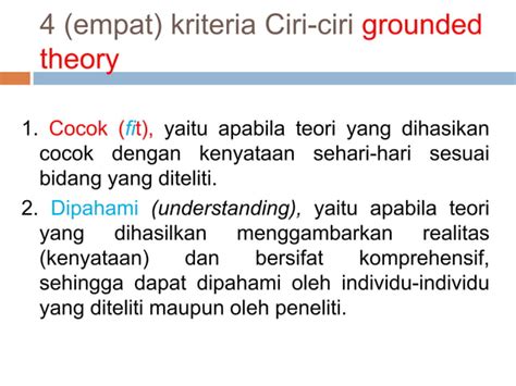 Penelitian Kualitatif Berbasis Grounded Theory 9 Pptx