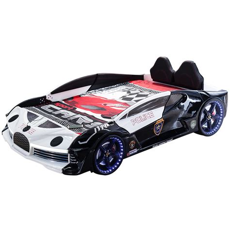 Lightning Police Race Double Car Bed Furniture X