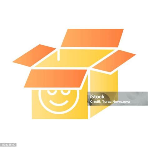 오픈 골판지 상자 평면 아이콘입니다 트렌디 한 플랫 스타일의 포장 색상 아이콘 오픈 종이 상자 그라데이션 스타일 디자인 웹 및 응용 프로그램을 위해 설계 Eps 10 0명에