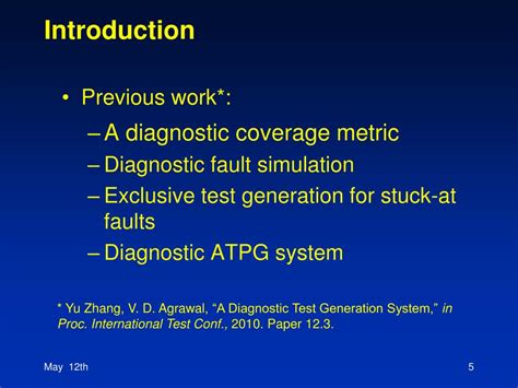 Ppt Diagnostic Test Generation And Fault Simulation Algorithms For Transition Faults