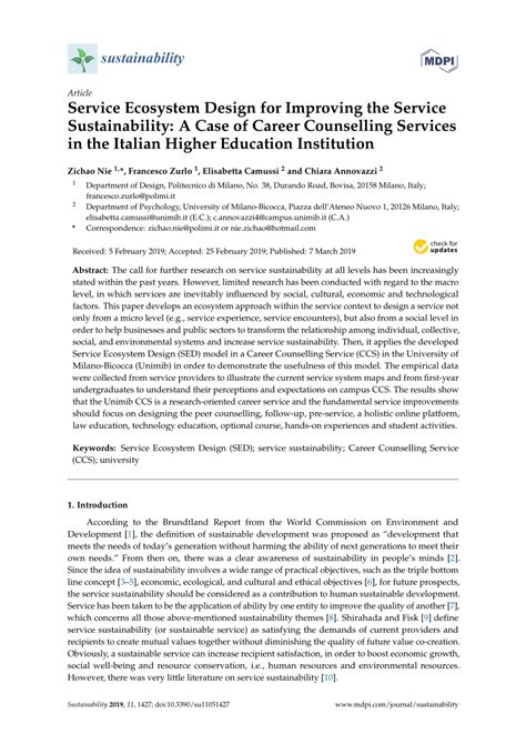 Pdf Service Ecosystem Design For Improving The Service Sustainability A Case Of Career