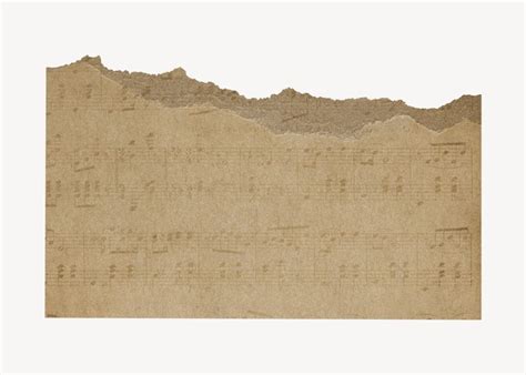 Ripped Music Sheet Vintage Ephemera Premium Photo Rawpixel