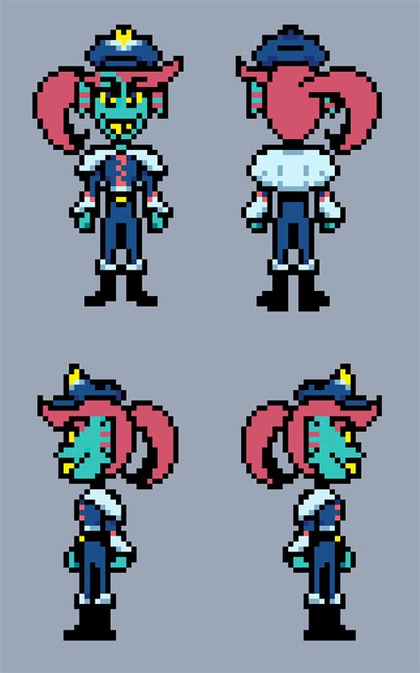 Darkworld Undyne Sprites By U Nutellateen Undyneundertale