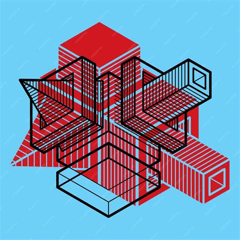 Premium Vector Abstract Three Dimensional Shape Vector Design Cube