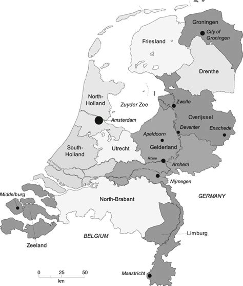 Printable Netherlands Map Printablelib
