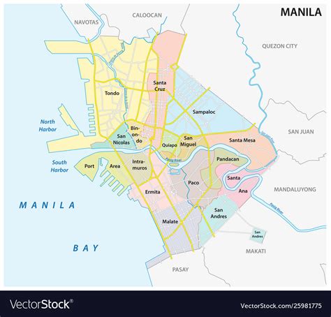 Manila City District Map Manila City Hall Map Hbpb