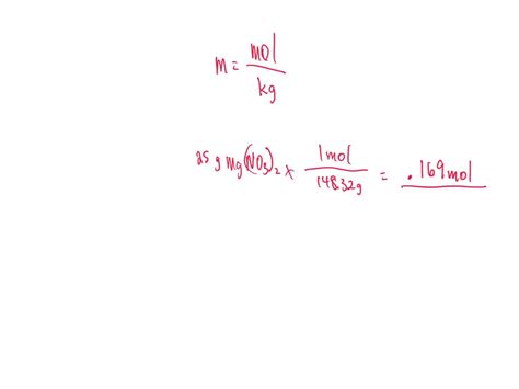 Solved What Is The Molality Of A Solution Prepared By Dissolving 25