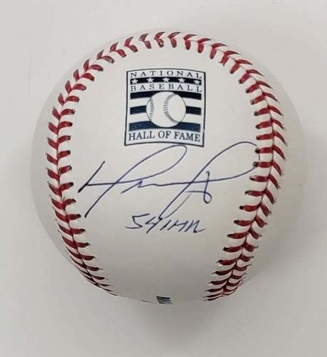 David Ortiz Autographed Boston Red Sox Hall Of Fame Baseball W 541 Hr